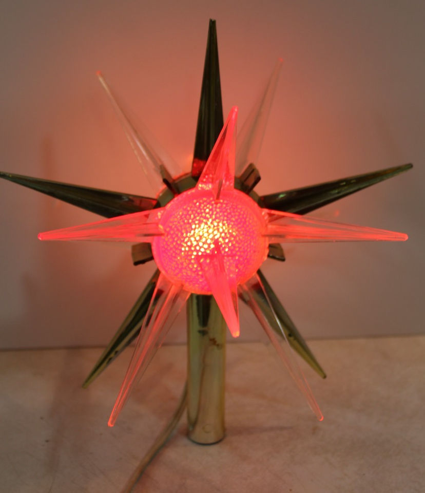 Vintage Mid Century Modern Christmas Tree Topper Bradford Star Sputnik ...