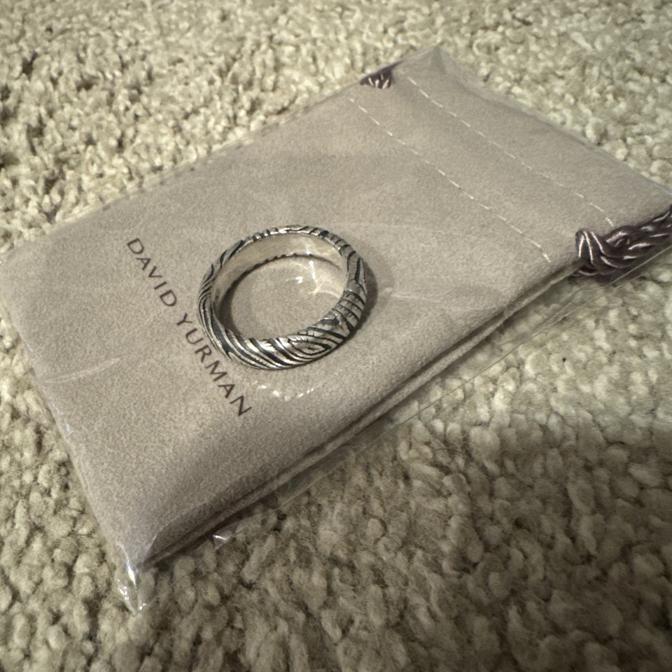 David Yurman Sterling Silver Wood Grain Ring | eBay