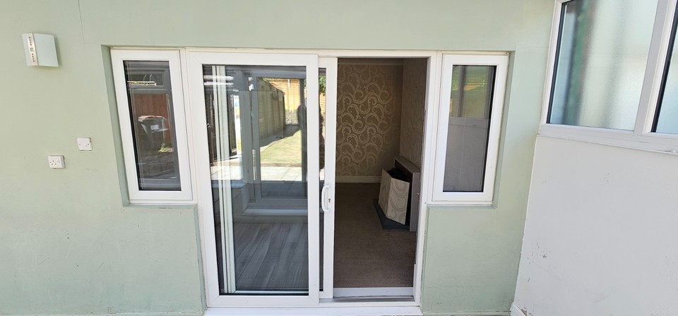 uPVC Conservatory with Polycarbonate Roof & Internal Patio Doors | eBay UK