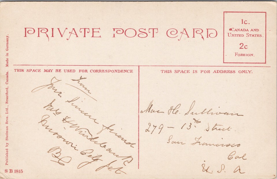 Killarney Ontario Georgian Bay Patriotic Flag Postcard F33 | eBay