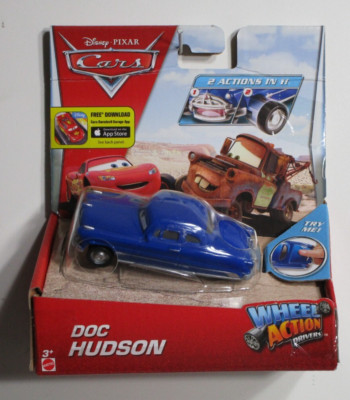 DISNEY PIXAR CARS WHEEL ACTION DRIVERS DOC HUDSON MOUTH OPENS AND ...