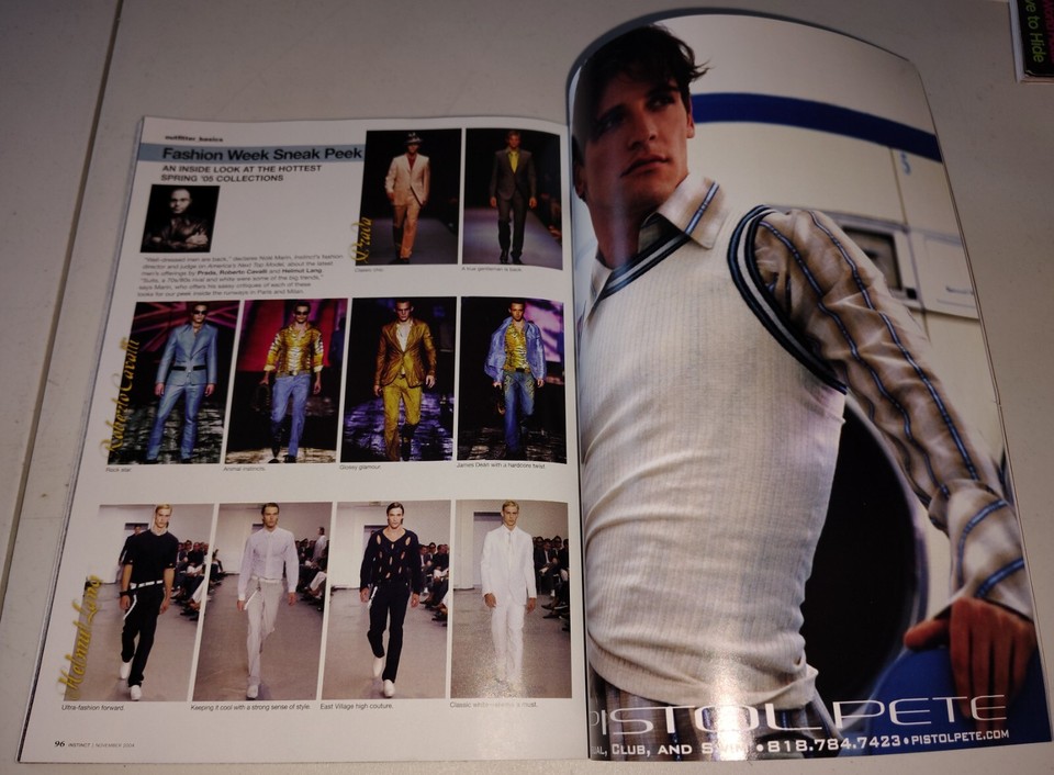 INSTINCT Magazine Nov 2004 Gay Carson Kressley Pamela Anderson Rufus ...