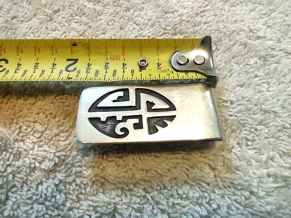 Vintage Native American Pattern Money Clip 925 Silver Mexico | eBay