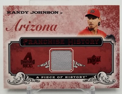 2008 UD A Piece of History RANDY JOHNSON Franchise History Patch Red ...