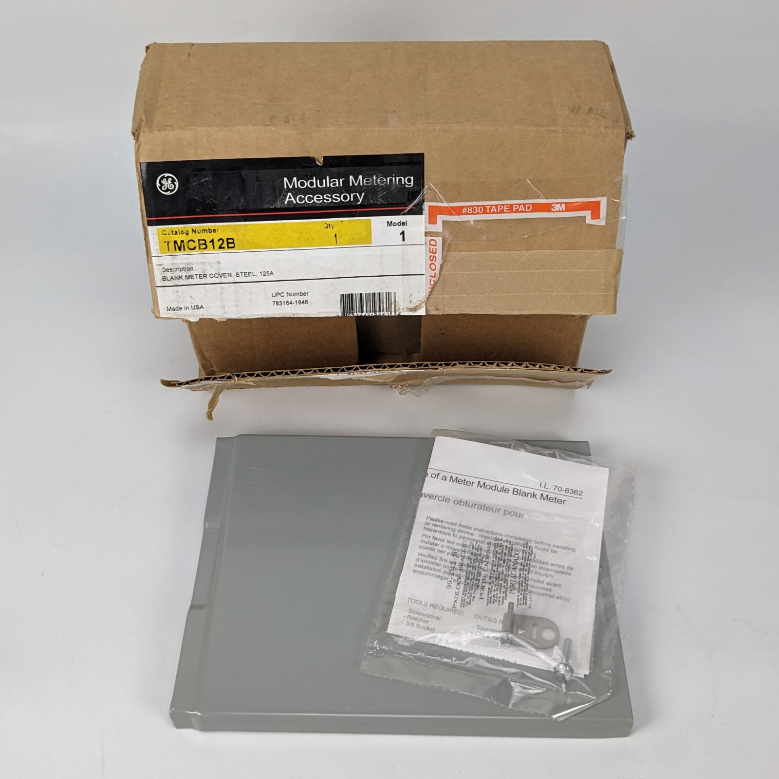 GE TMCB12B Blank Meter Bottom Cover 125A - Modular Metering Mini Mod | eBay