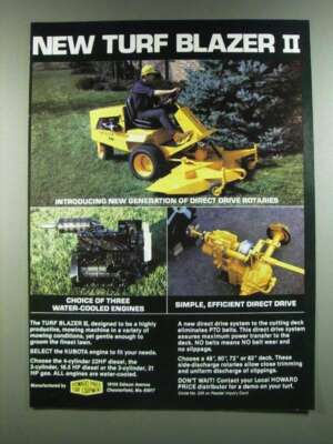1986 Howard Price Turf Blazer II Mower Ad | eBay
