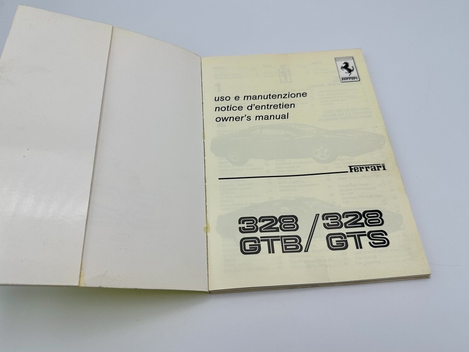FERRARI 328 GTB/GTS INSTRUCTIONS MANUAL | OWNERS MANUAL | POUCH BOOK ...