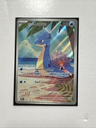 Pokemon TCG Card Misty’s Lapras 194/182 Destined Rivals Full Art Secret ...