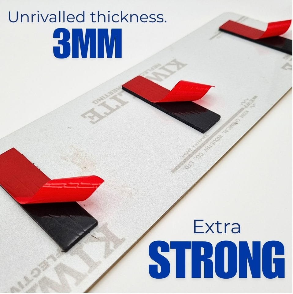 STASS "XTRA-THICK" Number Plate Sticky Pads, Heavy Duty, Extra Strong ...