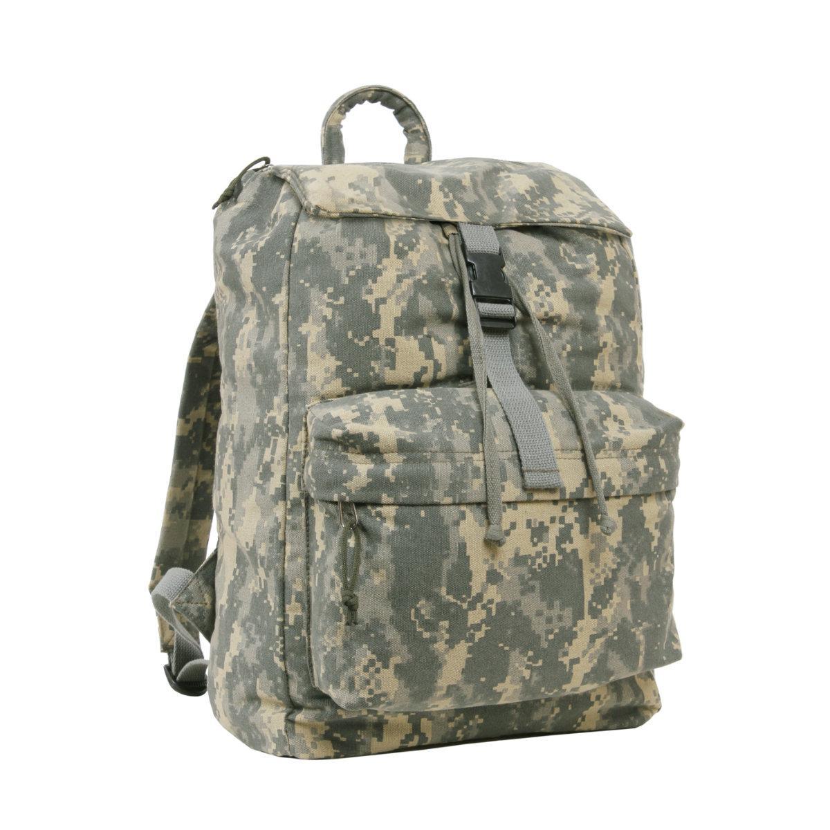 Rothco Heavyweight Cotton Canvas Day Pack Water Resistant Backpack | eBay