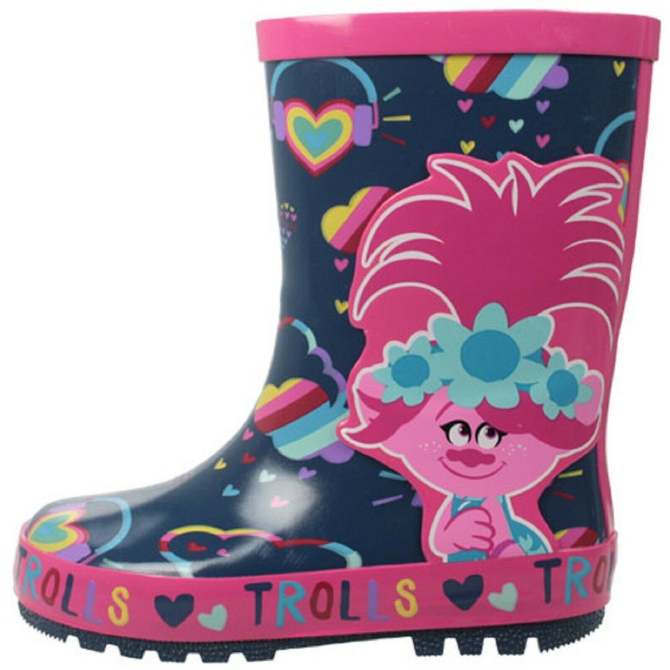 GIRLS OFFICIAL CHARACTER WELLIES RAIN SNOW WELLINGTON BOOTS KIDS WELLYS ...