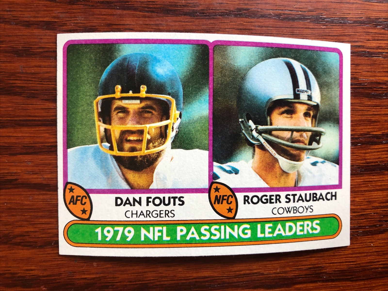1980 Topps #331 1979 Passing Leaders - Dan Fouts / Roger Staubach 2 HOF ...