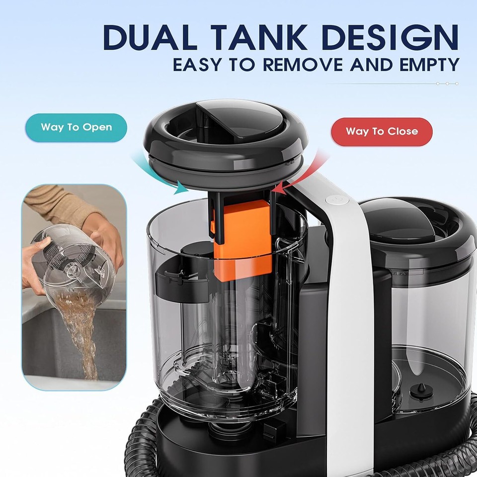 New Carpet Upholstery Cleaner Machine Portable Car Shampooer, Pet Stain ...