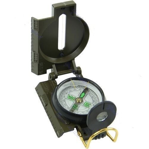 Lensatic Compass Military Camping Survival Marching Plastic Pocket Army ...