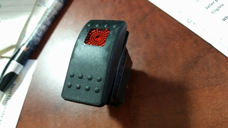 308-1062 rocker switch ONAN 12 VOLT REMOTE START SWITCH lighted 20 amp ...