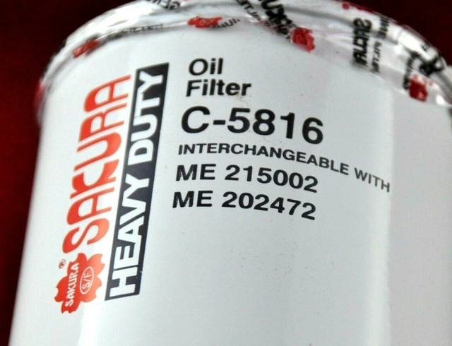 Sakura Oil Filter C-5816 Mitsubishi ME215002 / ME202472 Spin-on with ...