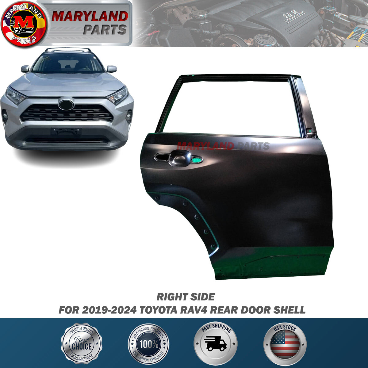 For 2019-2024 Toyota RAV4 Right Rear Door Shell 67003-0R120 | eBay