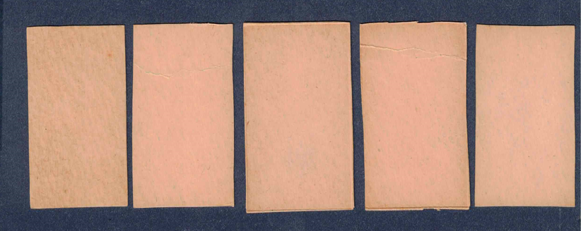 5-CARD LOT: 1947 Turf Cigarettes 50 Film stars #1/9/23/42/43 HAND CUT ...