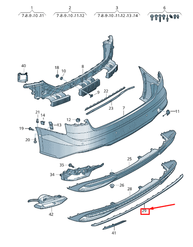 AUDI A4 Avant B9 Rear Bumper Trim 8W0853551D3Q7 8W0853551D 3Q7 NEW ...