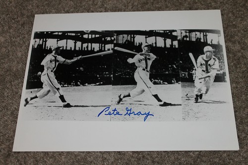 PETE GRAY AUTOGRAPHED BROWNS 11X14 PHOTO POSE 2 | eBay