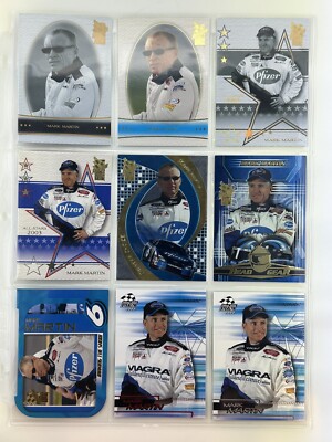 Huge Lot Of 315 Card Lot Mark Martin Cards - NASCAR HOF Legend Inserts ...
