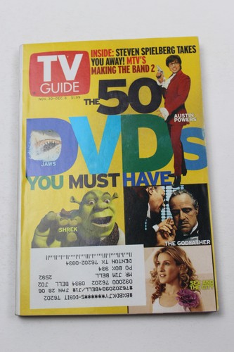 TV Guide Magazine Nov 30 2002 Issue Marlon Brando, GODFATHER Dallas Ed ...