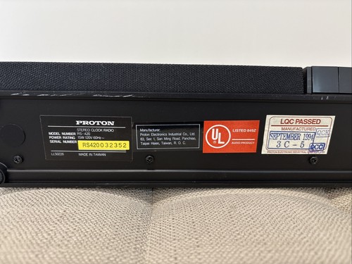 Vintage PROTON RS-420 Clock Radio, AM/FM with Aux Input, dual headphone ...