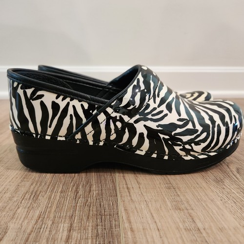 Dansko Professional Slip-on Clogs, Women's 39, Zebra Print, Nurse ...