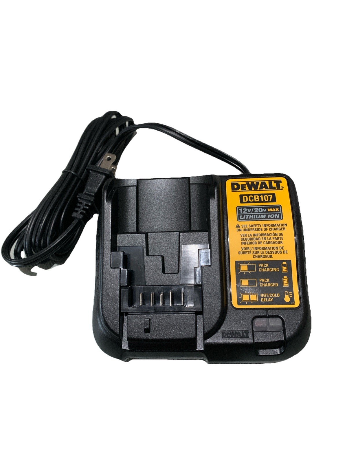 New Dewalt DCB107 12V & 20V Max Li-ion Battery Charger replaces DCB100 ...