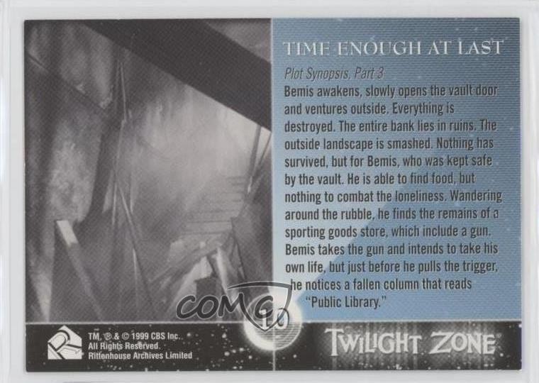 1999 Rittenhouse The Twilight Zone Time Enough at Last #10 0f6 | eBay