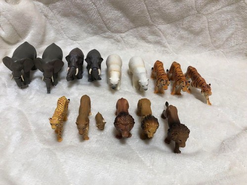 Ania Animal Figure Lot Elephants Lions Tigers Polar Bears Cheetah Japan ...