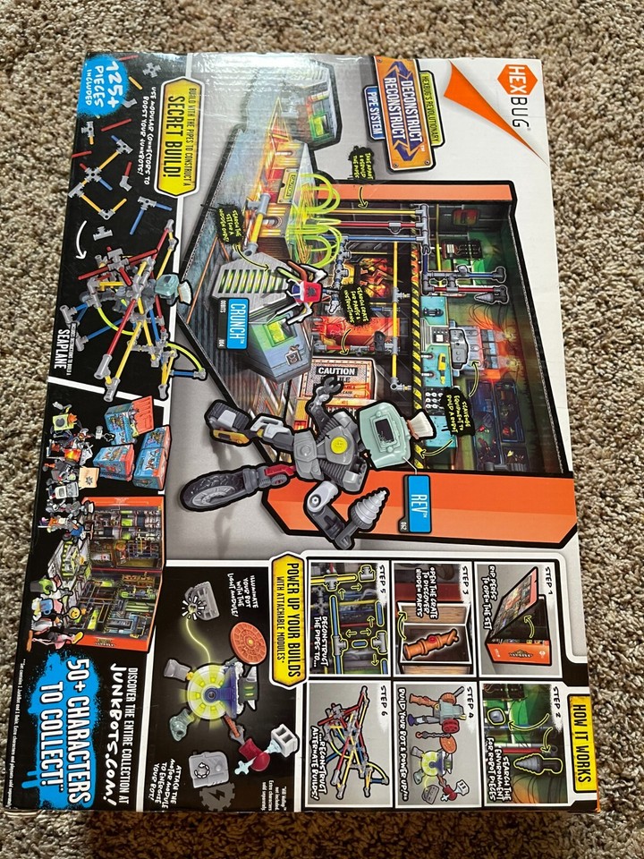 Hexbugs Junk Bots Revs Hideout Construction Kit Play Set Toys Kids New ...
