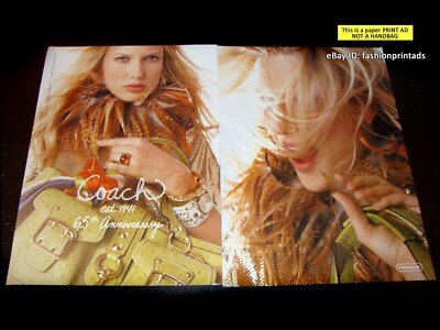 COACH 2-Page PRINT AD Holiday 2006 SARAH McNEILLY beautiful blonde in ...