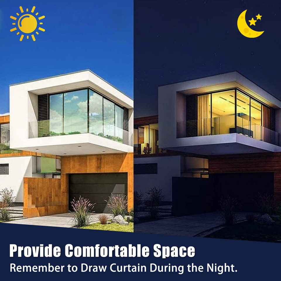 One Way Mirror Tint Window Film Privacy Protect UV Reflective Sun Block ...