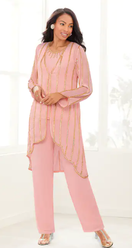 1X PLUS Ashro Pink Formal Wedding Dinner Party Kassina Embellished Pant ...