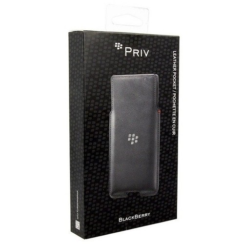Official Blackberry Priv Leather Pocket Case Cover Black - ACC-62172 ...