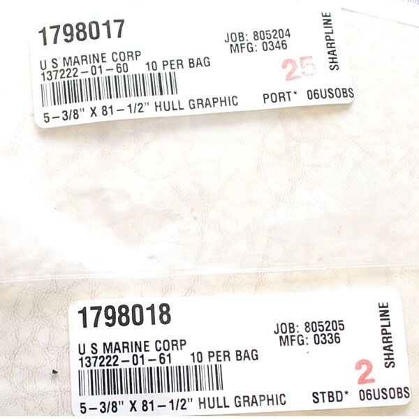 Bayliner 81 1/2 Inch Graphic Boat Port And Stbd Decal (Set) | eBay