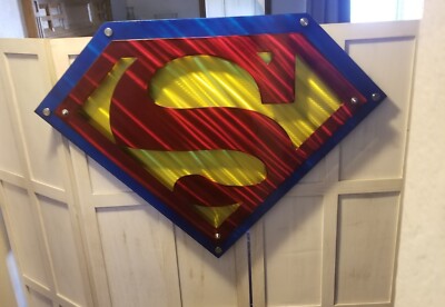 Metal wall decor Superman plasma cut sign indoor outdoor deck patio ...