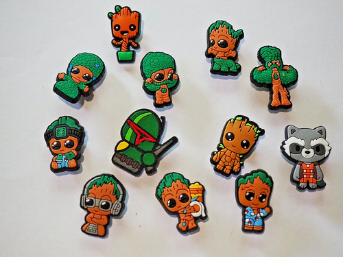 #173 12 pcs Groot GOTG Croc shoe charms, Jibbitz | eBay