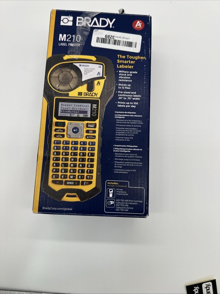 Brady M210 Handheld Label Maker Printer Wall Charger Missing Great ...