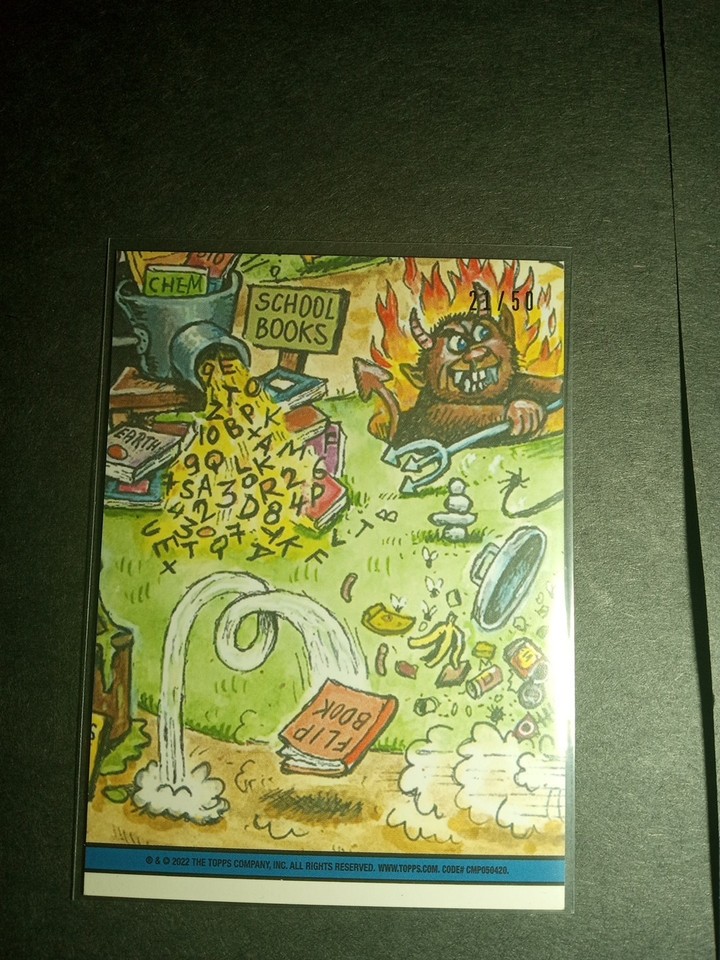 Book Edna 28a Topps 2022 Garbage Pail Kids GPK Book Worms Gold Border ...