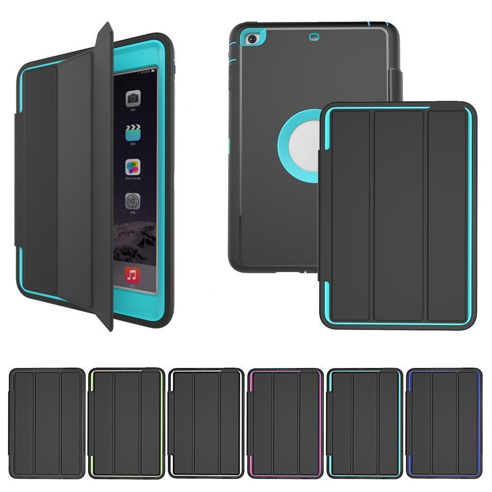 for iPad mini 4 3 2 Air 2 9.7 3 in 1 Shockproof Heavy Duty Flip Hard ...