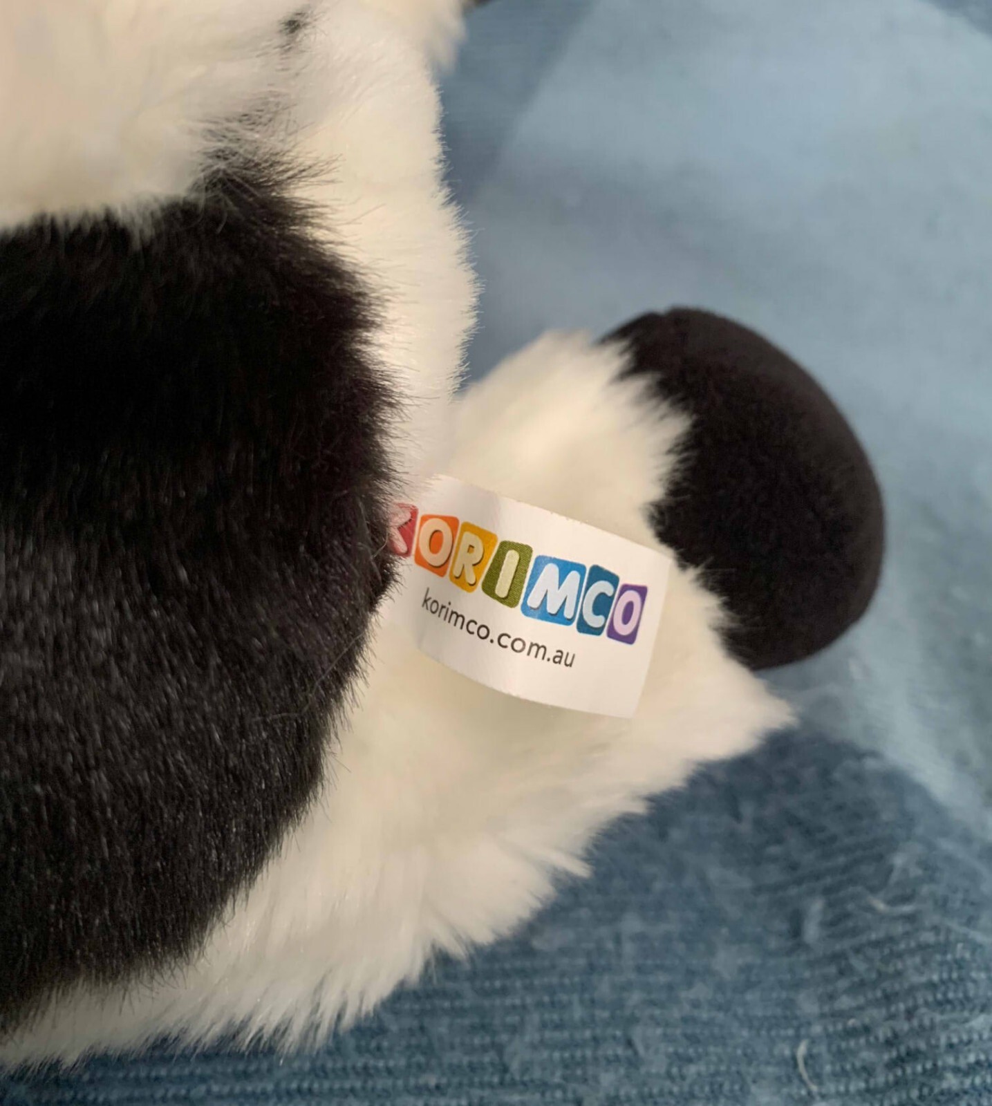 KORIMCO - Black White Dairy Cow Bull Fluffy Plush Soft Toy Moo 34cm | eBay