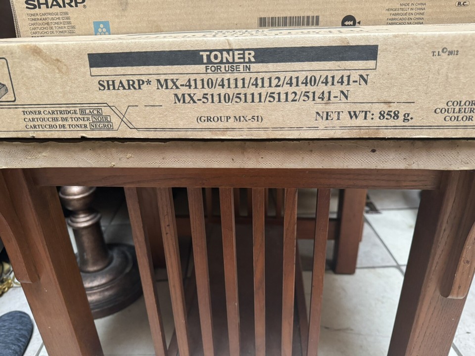 Genuine Sharp MX-51NT-BA Black Toner For MX4110N/4111N/5110N ...