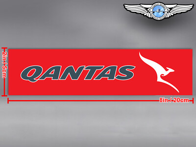 QANTAS AIRWAYS RECTANGULAR LOGO DECAL / STICKER | eBay