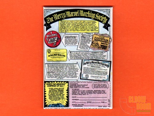 Merry Marvel Marching Society comic ad 2x3" fridge/locker magnet MMMS ...