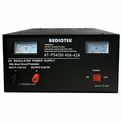 Audiotek AT-PS42M Output 40A-42A Amp Mobile 13.8 Volt DC Heavy Duty Power Supply | eBay