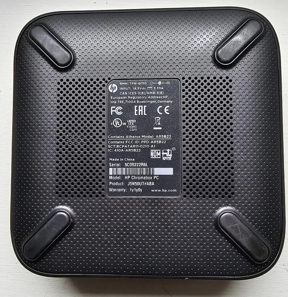 HP Chromebox J5N50UT - 2016 (16GB SSD, Celeron 2955U @1.4GHz, 4GB RAM ...