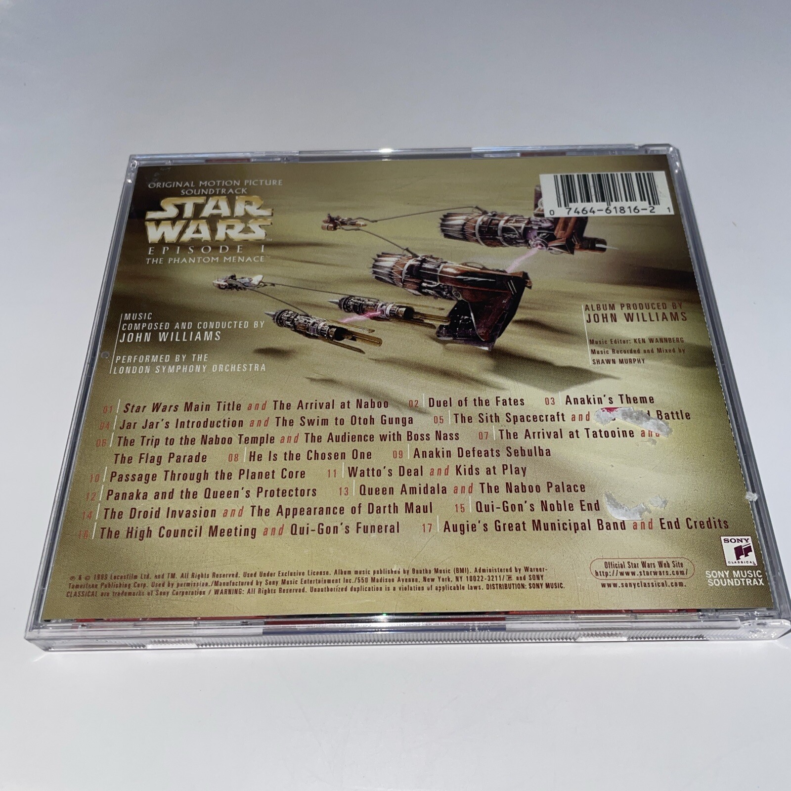 STAR WARS EPISODE I THE PHANTOM MENACE Soundtrack John Williams | eBay