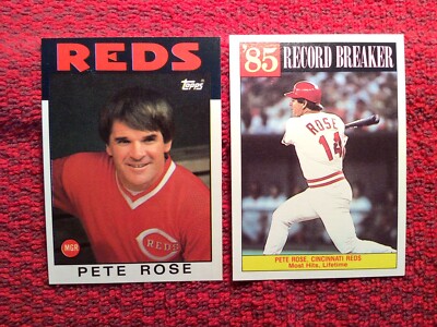 1986 Topps Pete Rose hit leader #206 and #741 , 2 Card Lot. | eBay